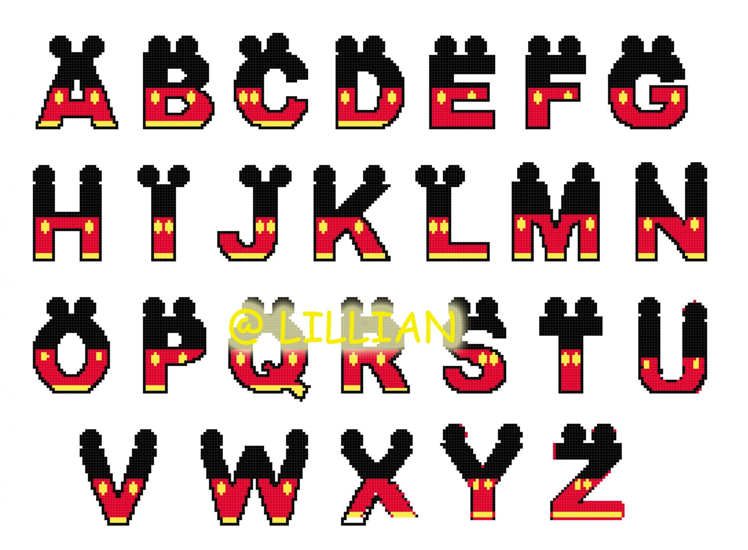 pdf MICKEY MOUSE ALPHABET ALPHABETS ALPHABETICAL ABC TO Z Sampler ...