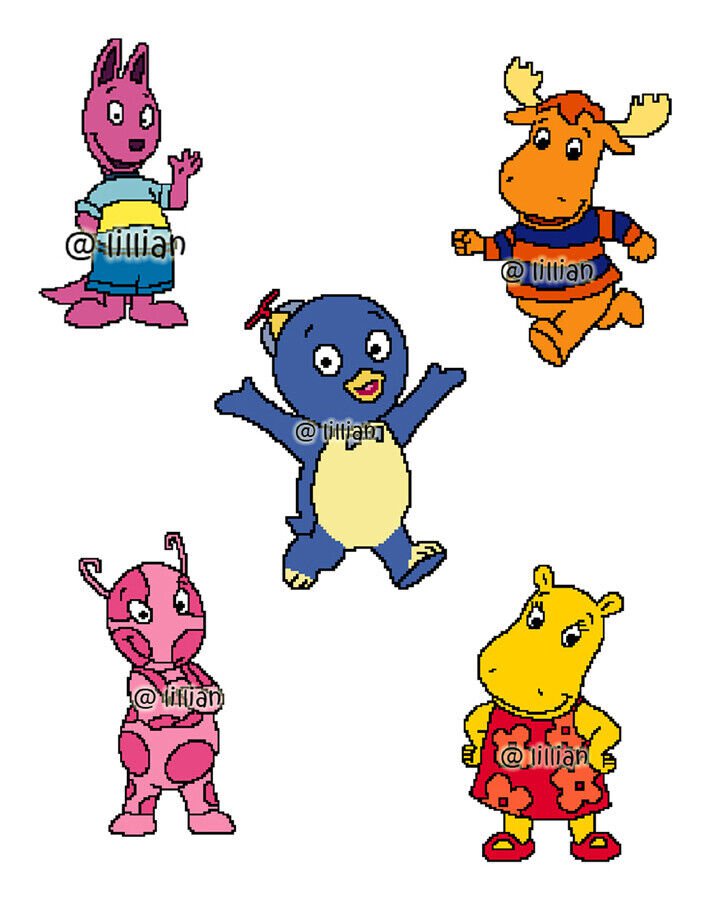 SALES ~5 SETS THE BACKYARDIGANS AUSTIN PABLO TASHA Counted Cross Stitch ...