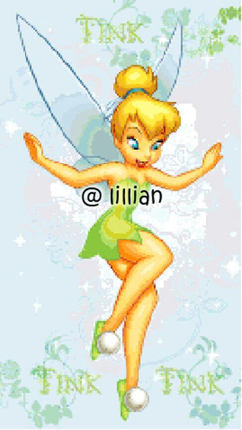 new *PRINCESS TINKERBELL JUMP* Counted Cross Stitch PATTERN