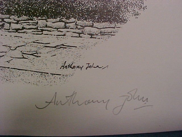 Signed print of Shakespeare's Birthplace-Anthony John