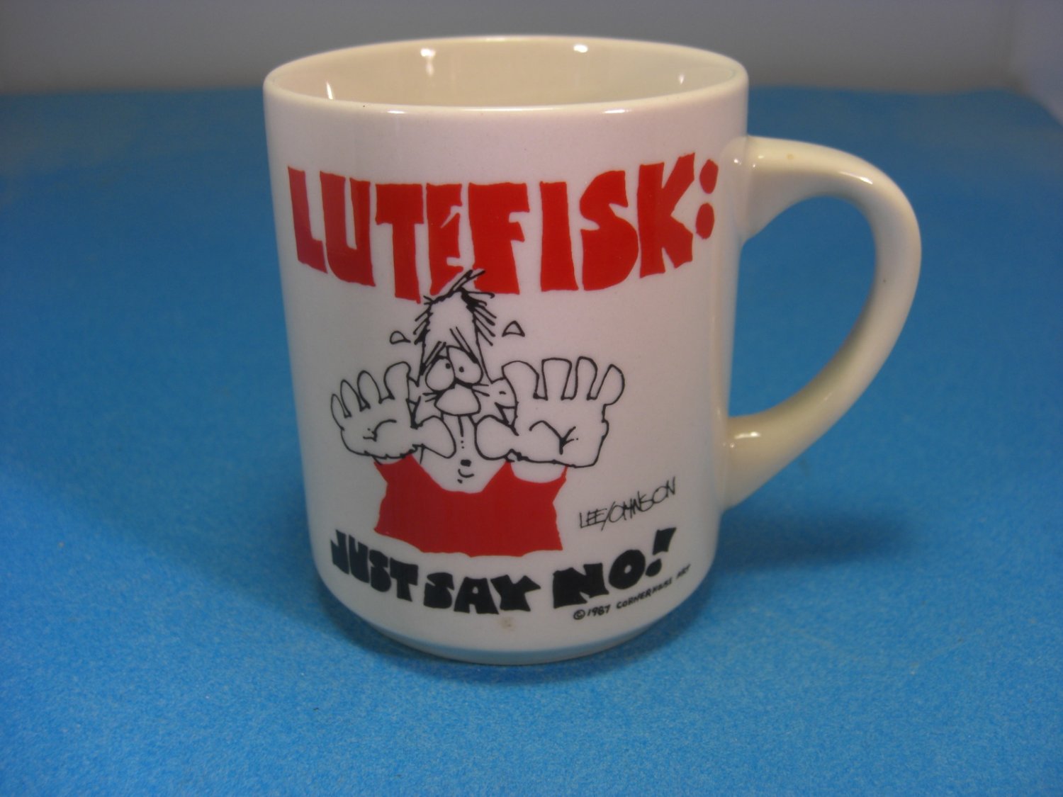 Lutefisk: Just Say No - Mug by Lee Johnson 1987 Bergguist