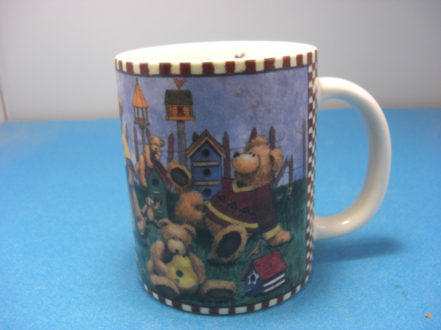 Amcal Small Friends Teddy Bears, Birds, Birdhouses Mug by Teresa Kogut