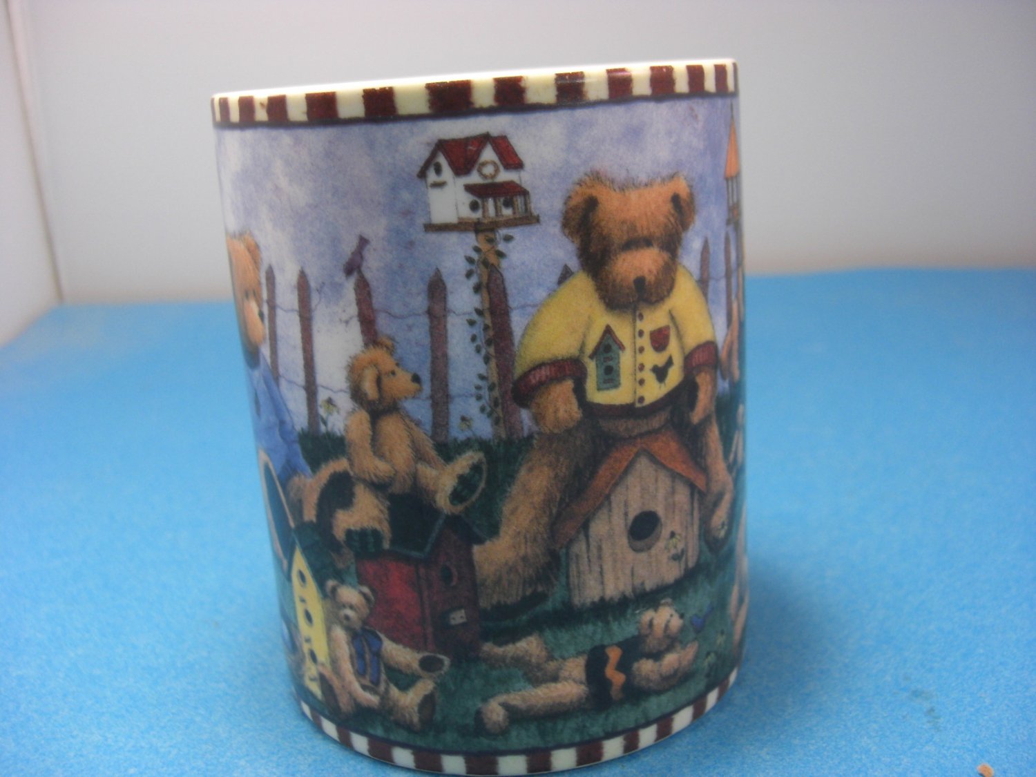 Amcal Small Friends Teddy Bears, Birds, Birdhouses Mug by Teresa Kogut