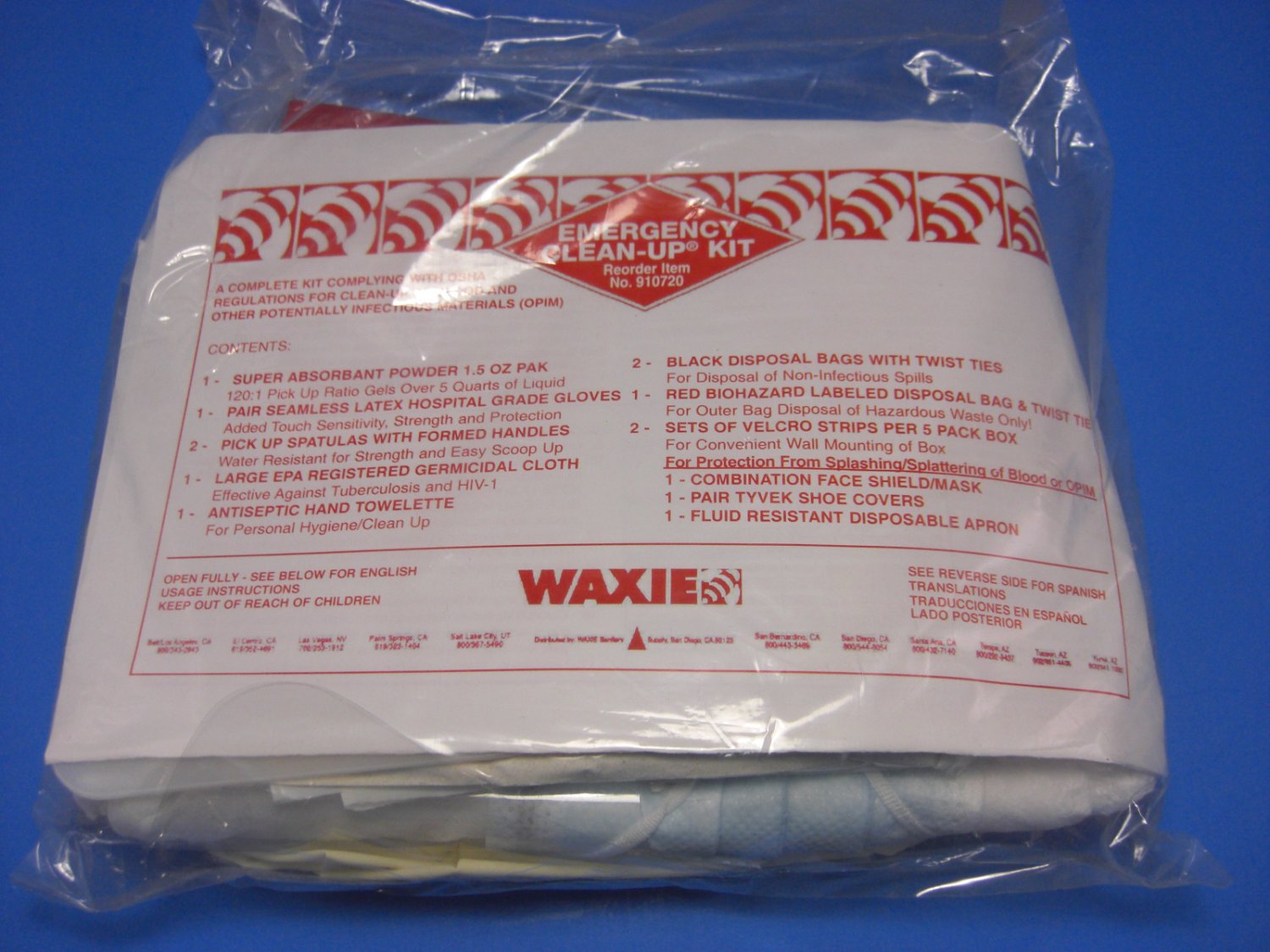 First Step Blood Spill & Biohazard Surface Clean-Up Kit