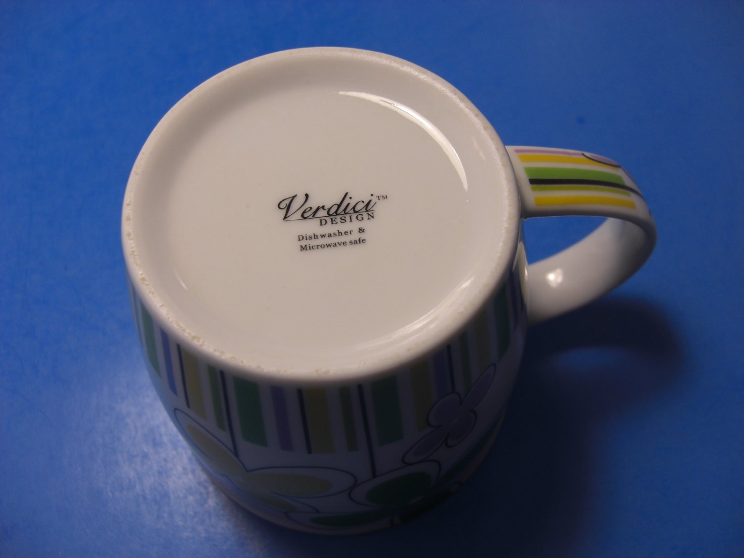 VERDICI Design Floral Mug Fine Porcelain 12oz.