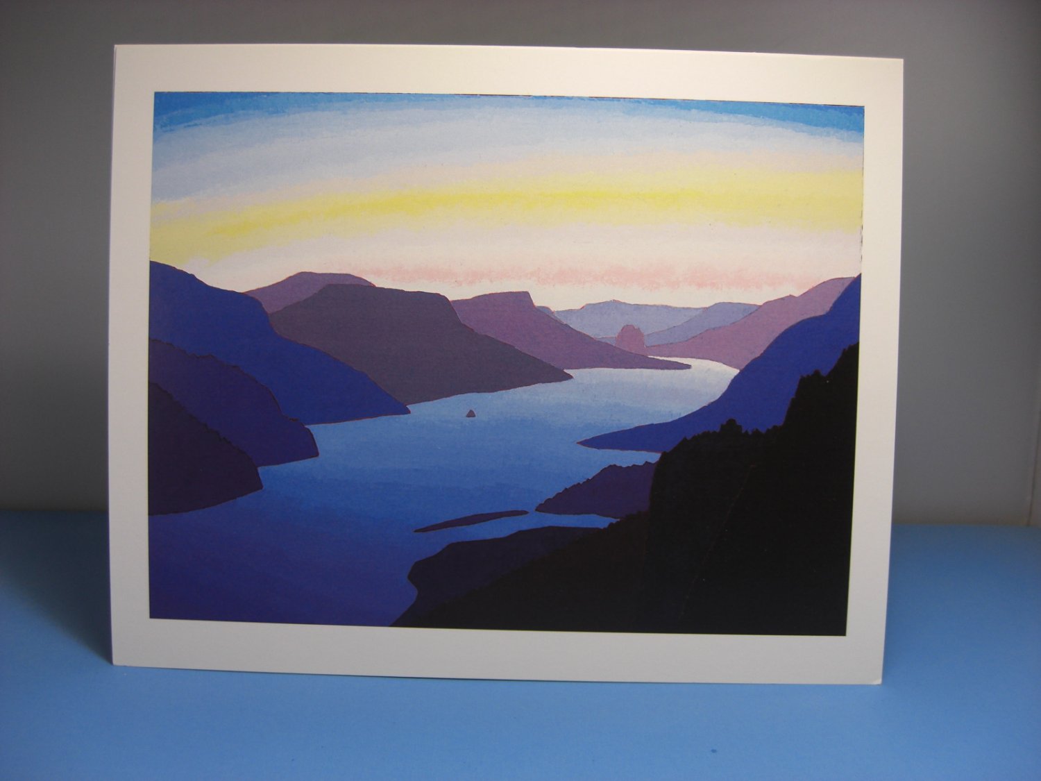 Crown Point & Beacon Rock at Sunrise Print by Christopher Bibby