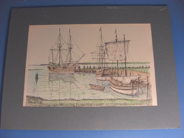 Clark M. Goff Signed Print Susan Constant Godspeed And Discovery At ...