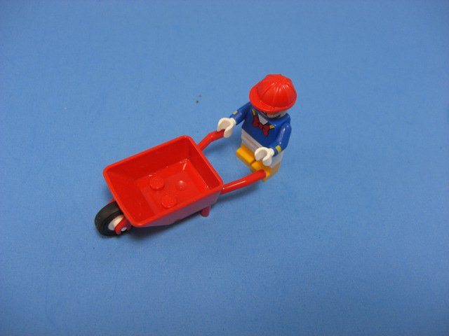 Lego City Man Minifigure With Wheelbarrow Accessory