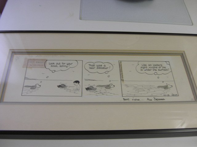 Alex Graham1917-91 ( Fred Basset Cartoonist) Signed Framed Cartoon Strip