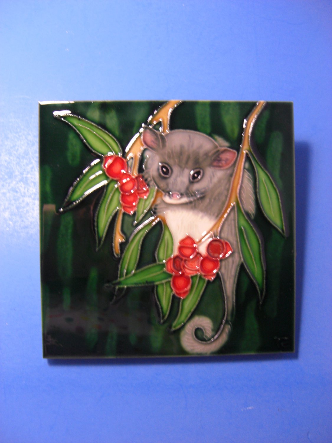 Tarsier Monkey Ceramic Tile Tree-Habitat Scene