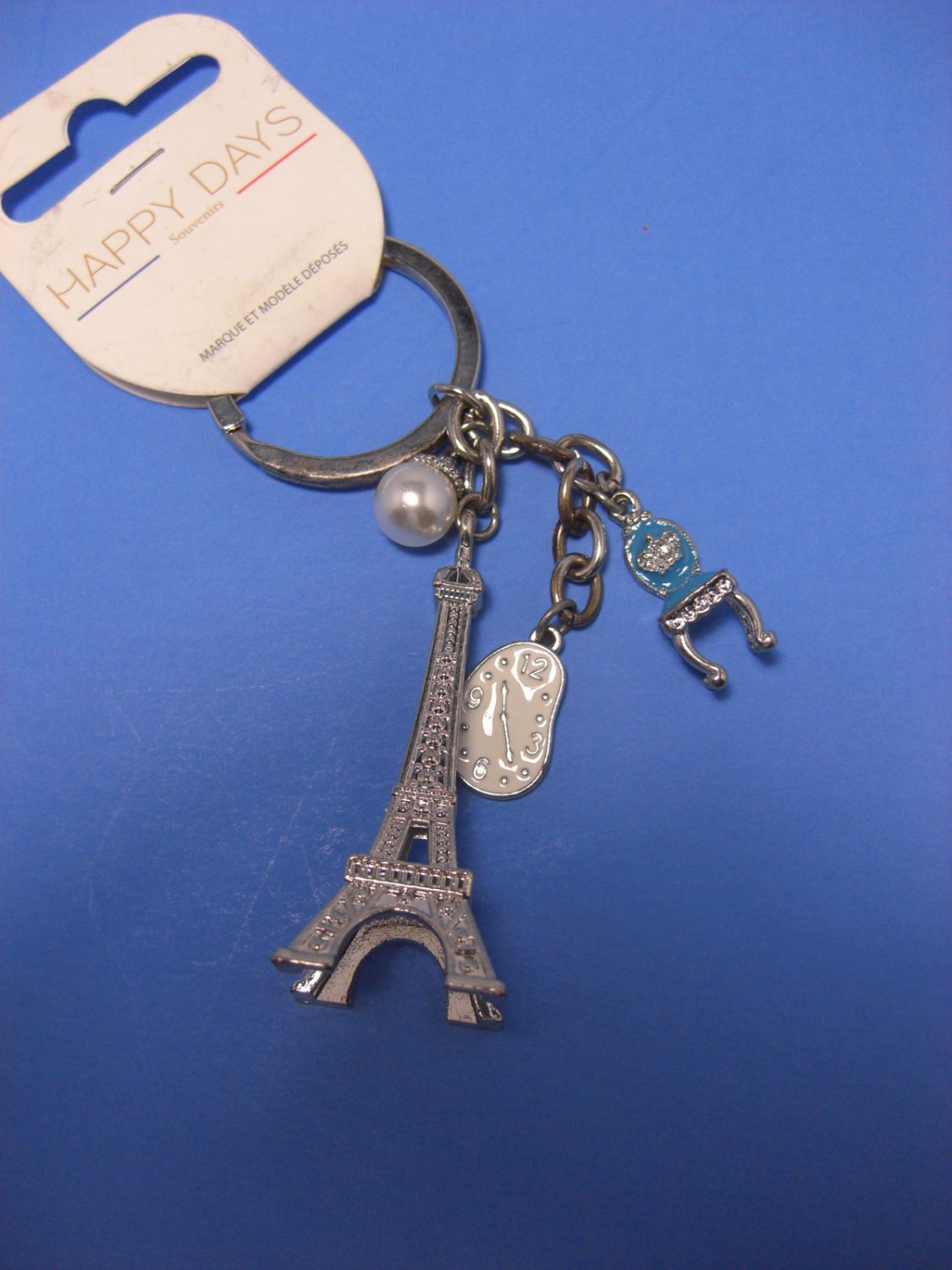 Happy Days Eiffel Tower Paris France KEY FOB Keychain