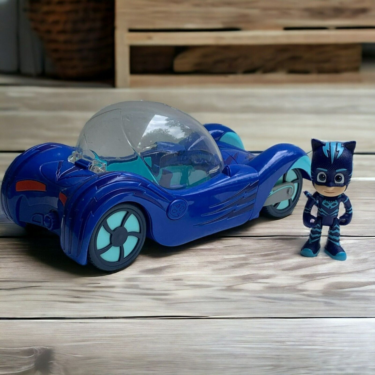 PJ Masks Deluxe Cat Car & CatBoy Figure Vehicle With Lights & Sounds