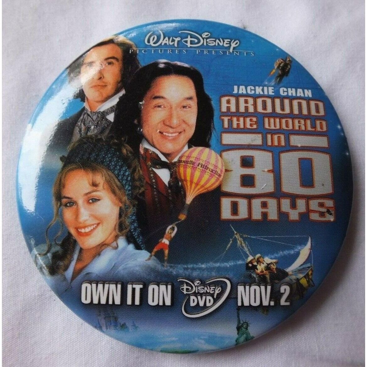 Disney Around the World in 80 Days Collectors DVD Advertisement 3" Pin ...
