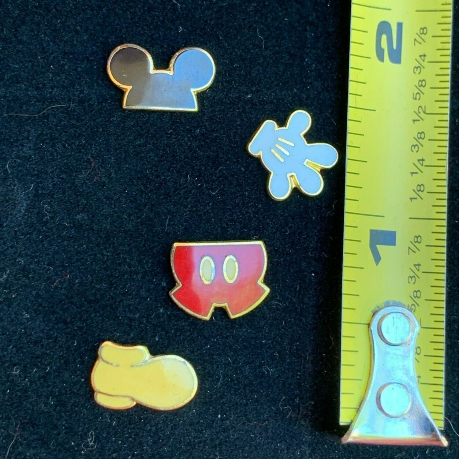 Disney Collectible Pins - Mickey Mouse Body Parts - 4 Pin Set from 2000