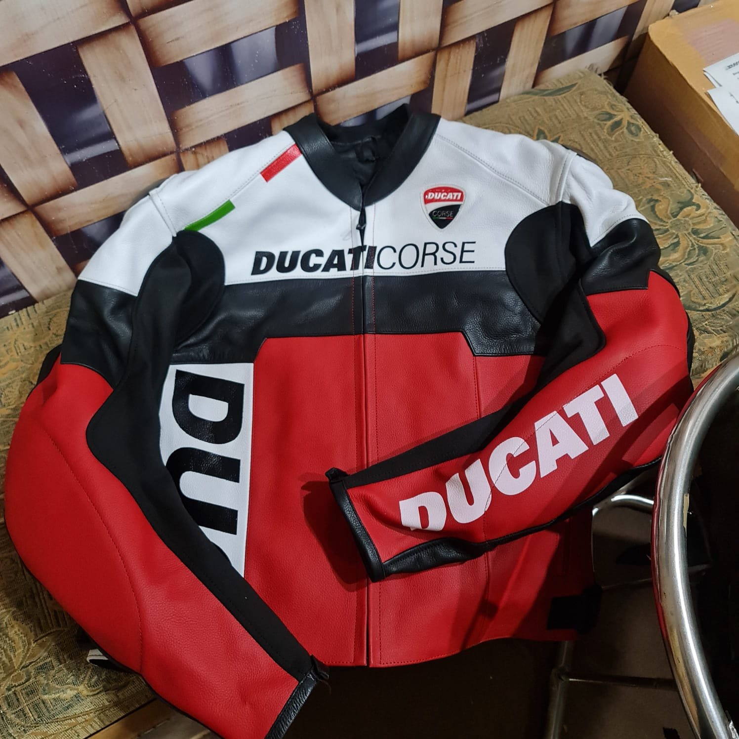 DUCATI MOTORBIKE LEATHER JACKET MOTORCYCLE JACKET MOTOGP JACKET