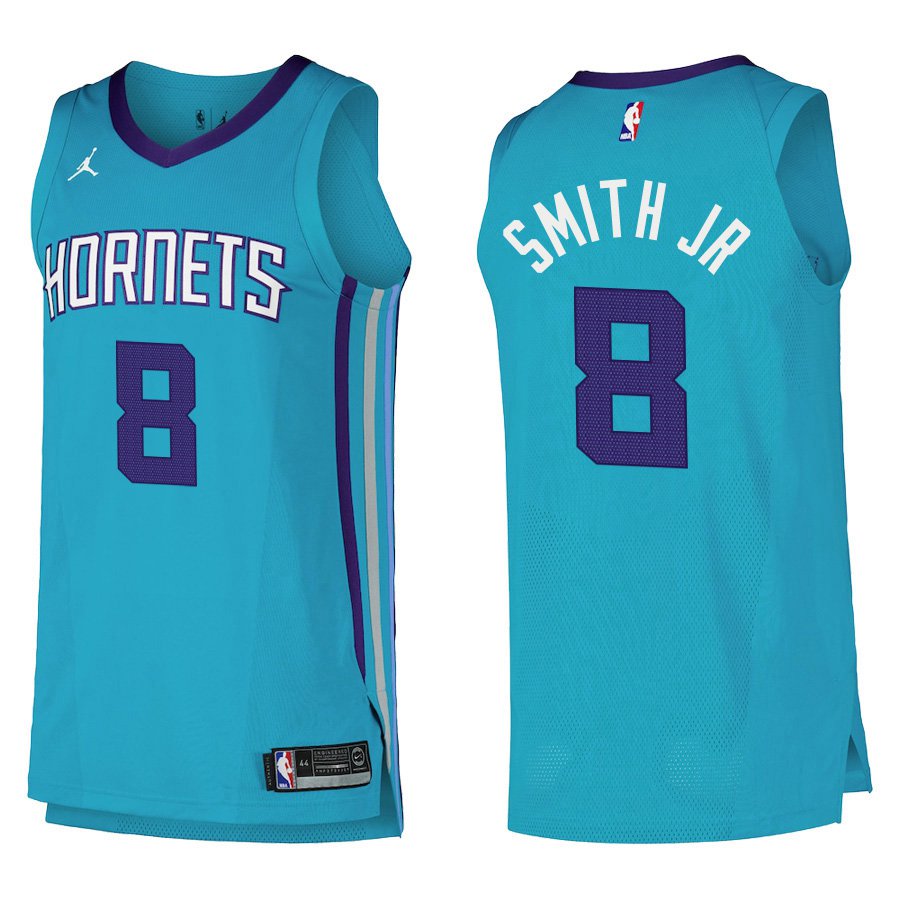 #8 Nick Smith Jr. Teal Charlotte Hornets Stitched Jersey