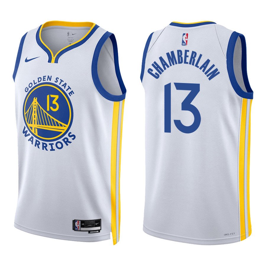 Golden State Warriors #13 Wilt Chamberlain White Stitched Jersey