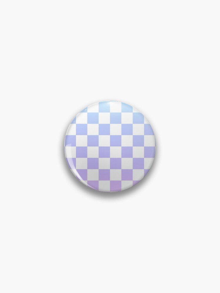 Blue and Purple Checkered Pattern Pin