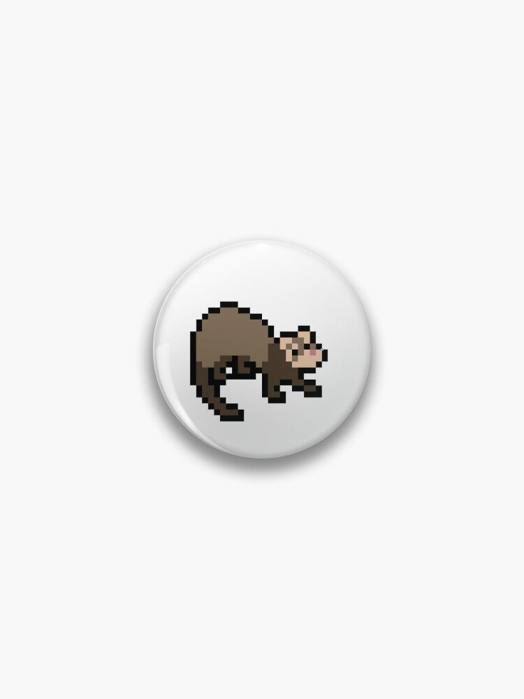 Ferret pixel art Pin