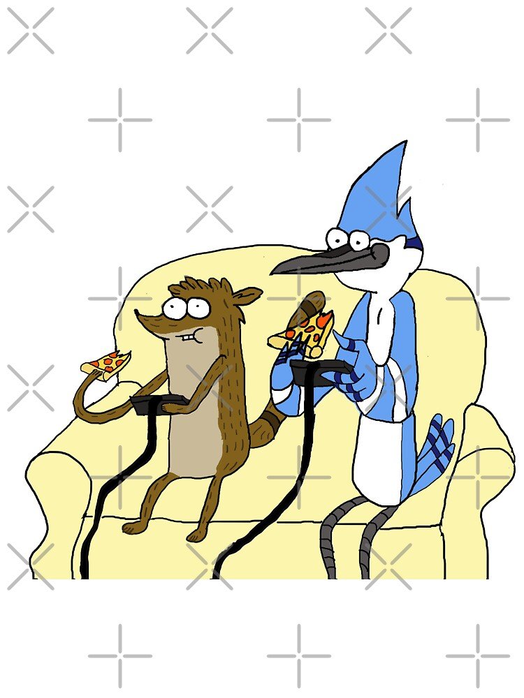 Rigby and Mordecai Best team, Love for pizza and games Baby One-Piece
