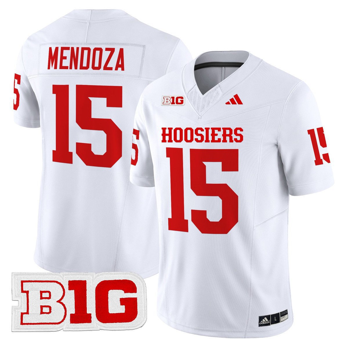 Men's & Youth Indiana Hoosiers #15 Fernando Mendoza White Stitched Jersey