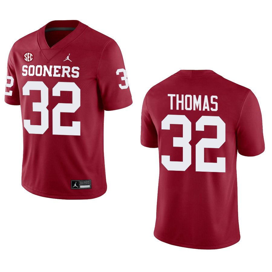 Men's & Youth Oklahoma Sooners #32 R Mason Thomas Red Stitched Jersey