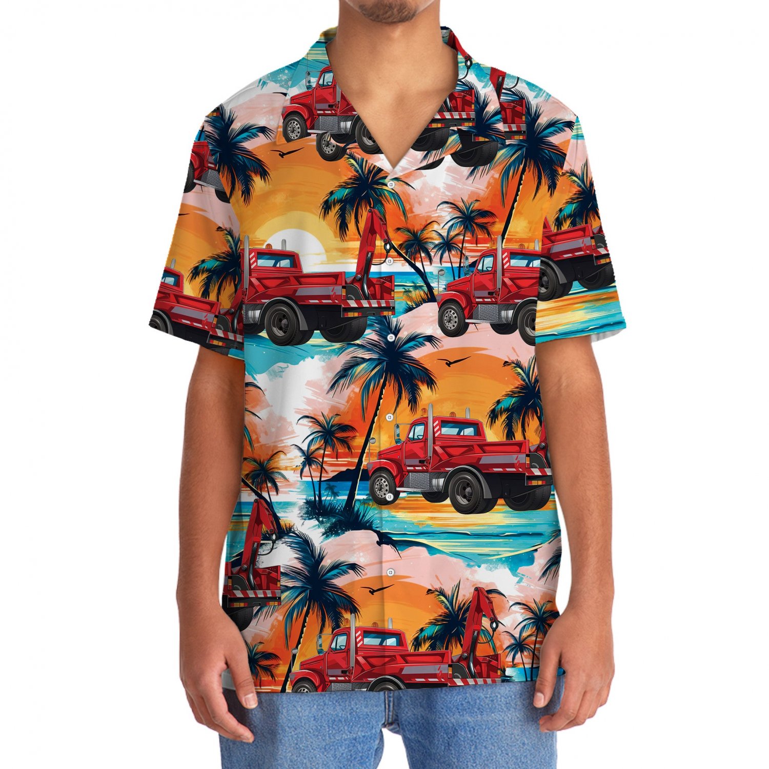 2024 summer Tow Truck Operator Car Hawaiian Shirt