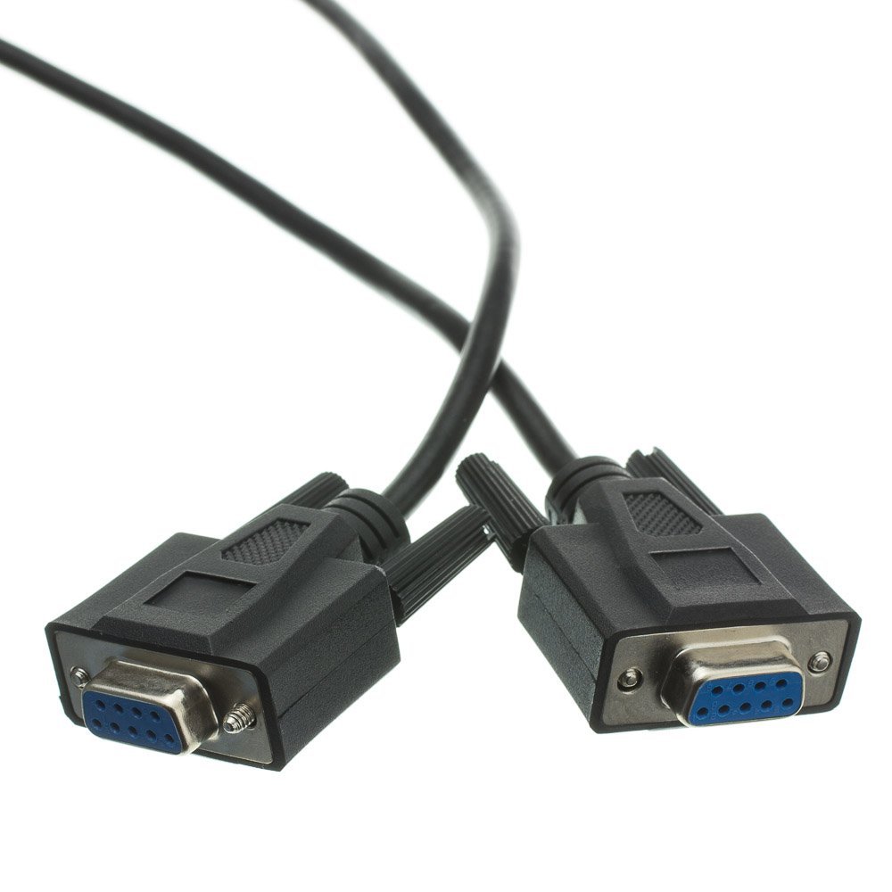 10ft DB9 Female Serial Cable, Black, DB9 Female, UL rated 10D1-03410BK