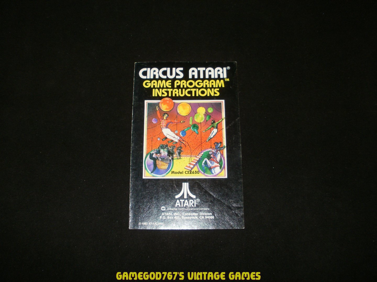 Circus Atari - Atari 2600 - Manual Only