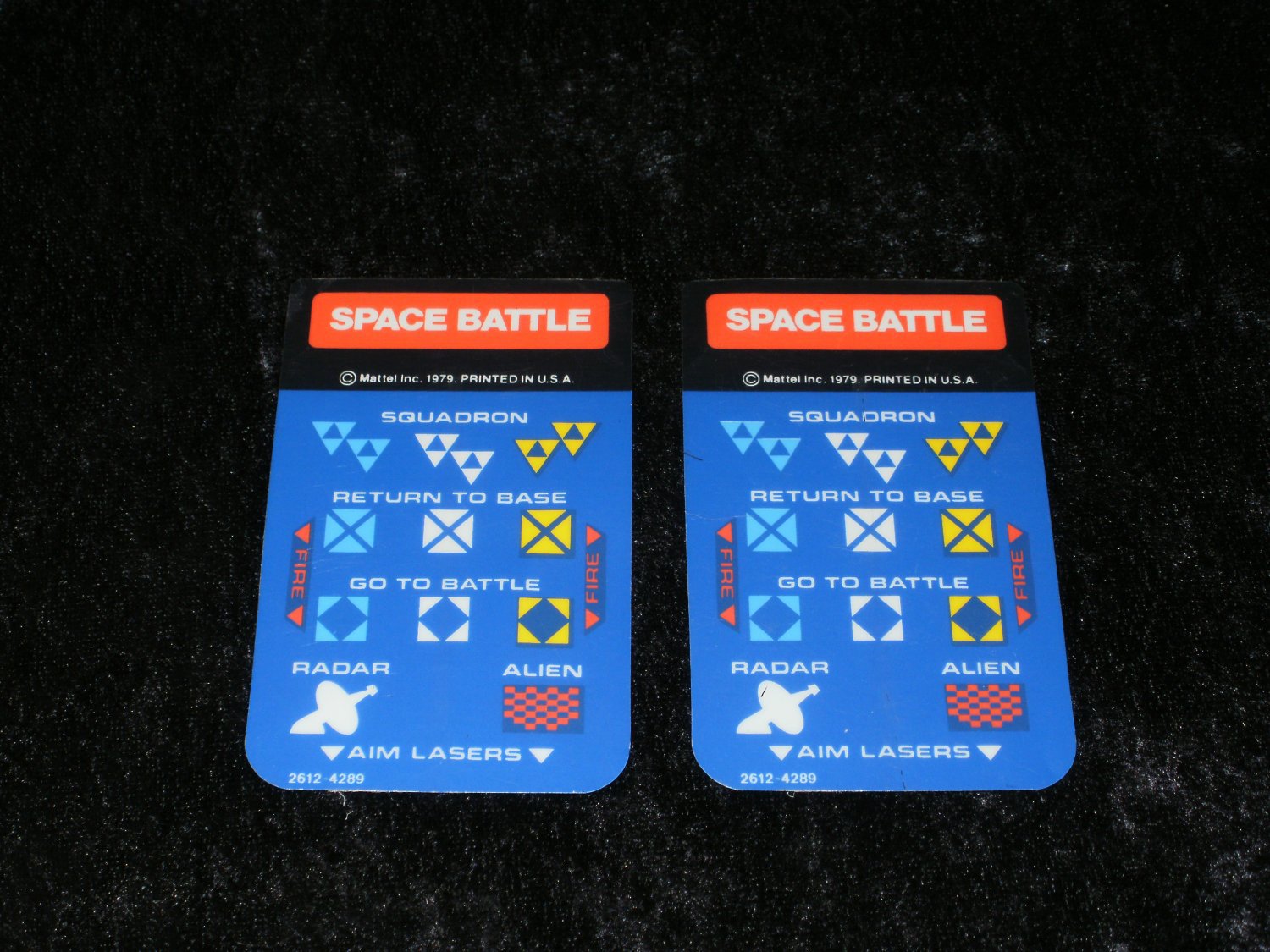Space Battle - Mattel Intellivision - Controller Overlays Only