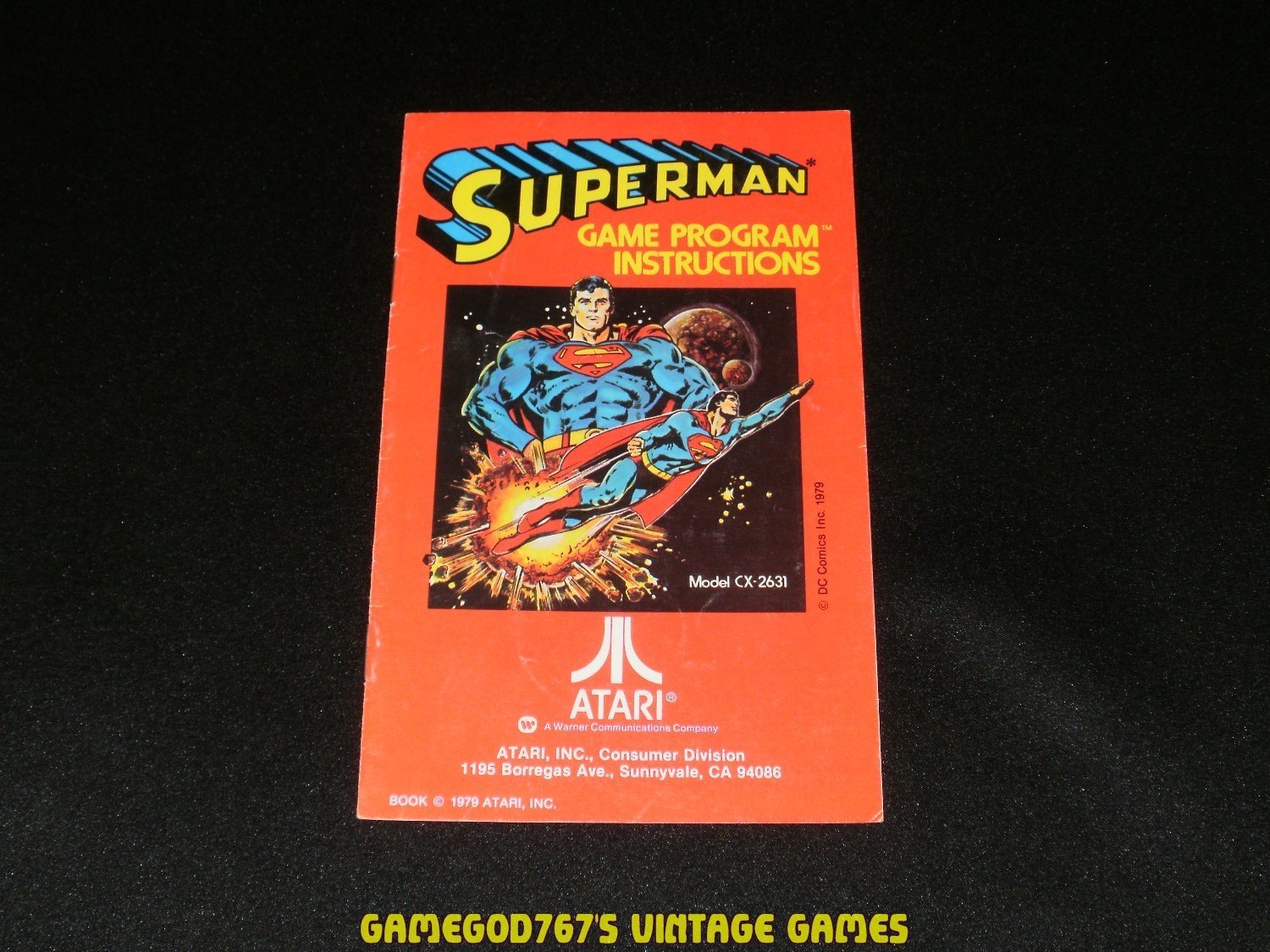 Superman - Atari 2600 - 1979 Manual Only