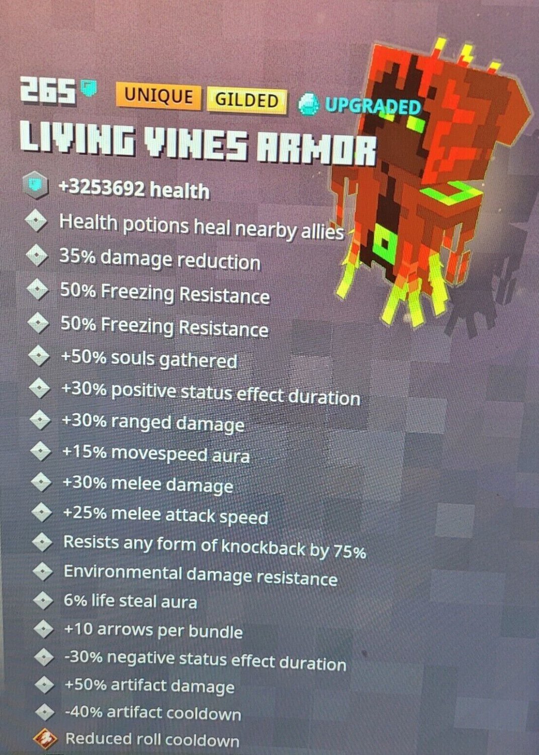 Minecraft Dungeons - Armor Unique Gilded Perfect Xbox/PS4/SwitchPC