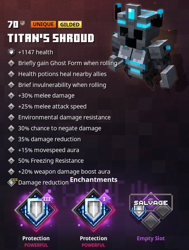 Minecraft Dungeons - Any armor modded item Xbox/PS4/Switch/PC