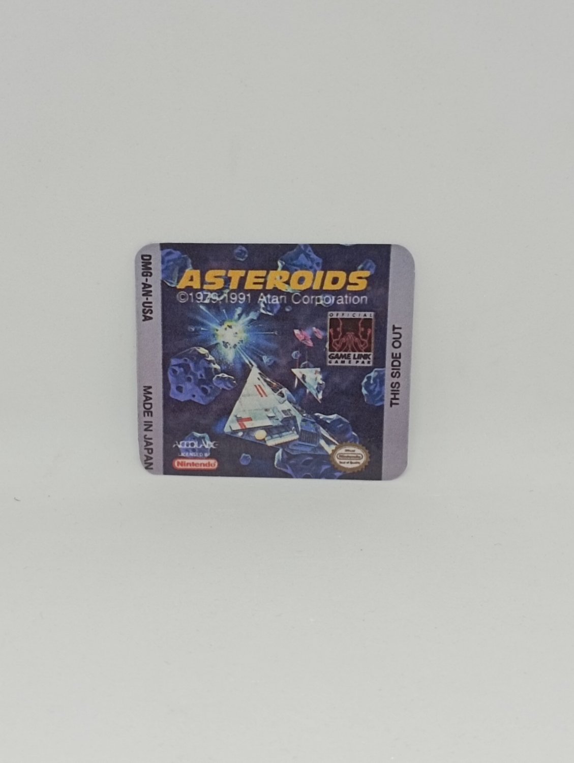 ASTEROIDS (USA) Game Boy / GameBoy COLOR GB GBC replacement Label Decal