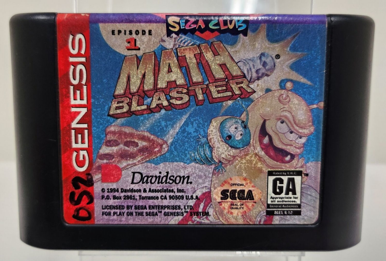 Math Blaster (Sega Genesis, 1994) Authentic Cartridge Only