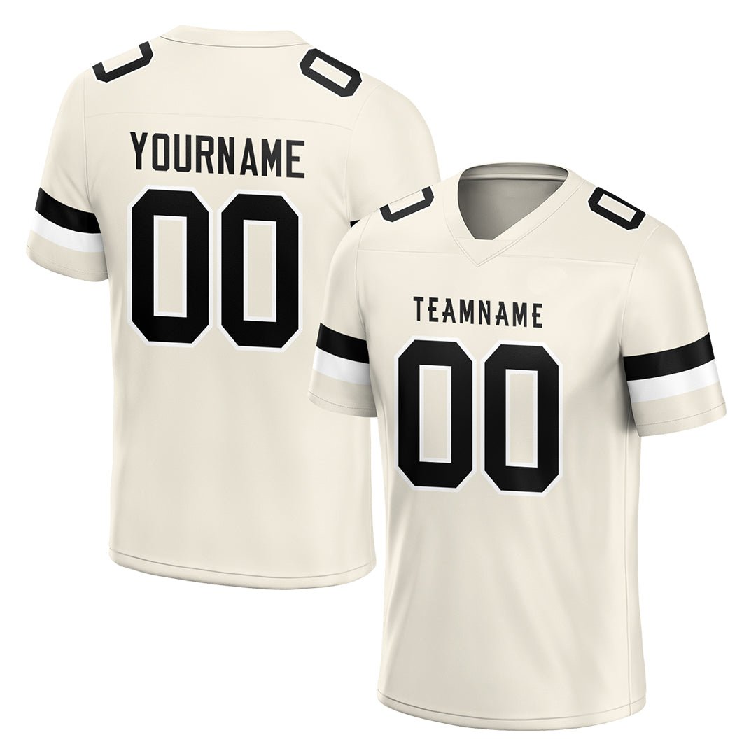 Custom Cream Football Jersey Athletic Shirt For Adult and Youth