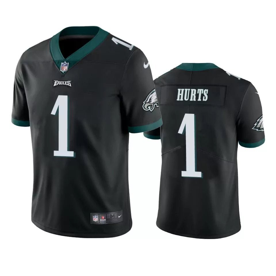 Men & Youth #1 Jalen Hurts Philadelphia Eagles Color Rush Limited Black ...
