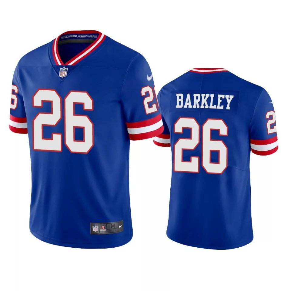 Men & Youth #26 Saquon Barkley New York Classic Color Rush Limited Royal Jersey