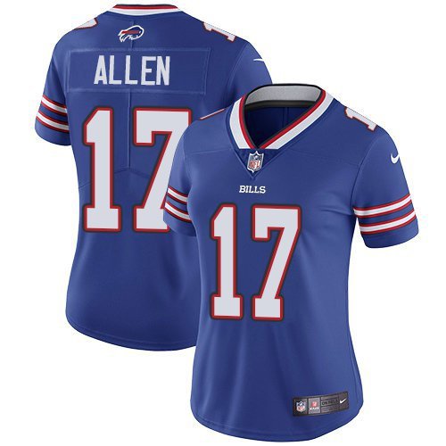 Women's #17 Josh Allen Buffalo Bills Color Rush Limited Royal Jersey