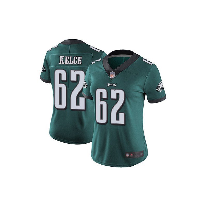 Women's #62 Jason Kelce Philadelphia Eagles Color Rush Limited Green Jersey