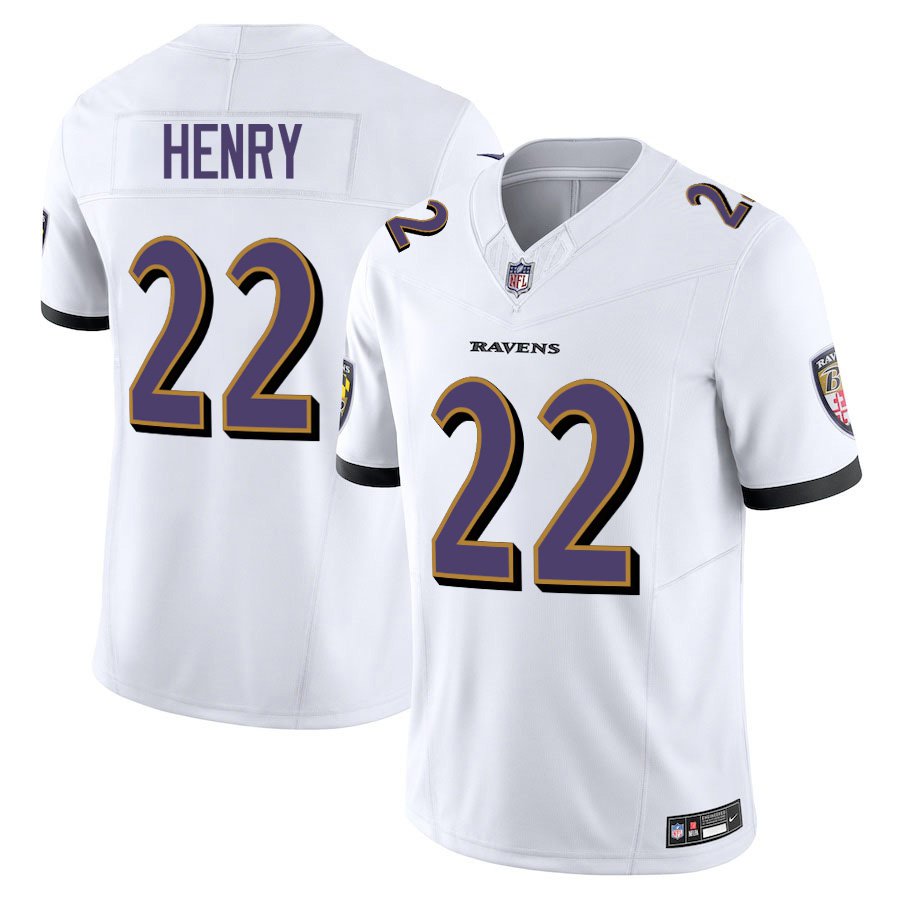 Baltimore Ravens #22 Derrick Henry White Limited Stitched Jersey