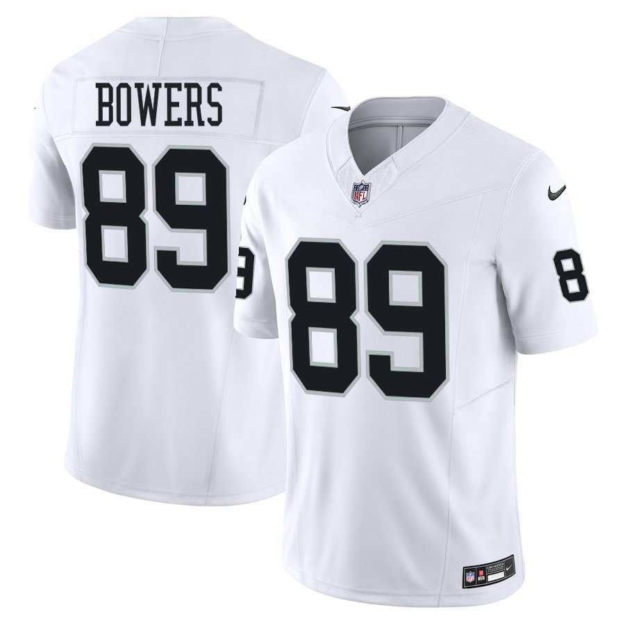 Las Vegas Raiders #89 Brock Bowers White Limited Stitched Jersey