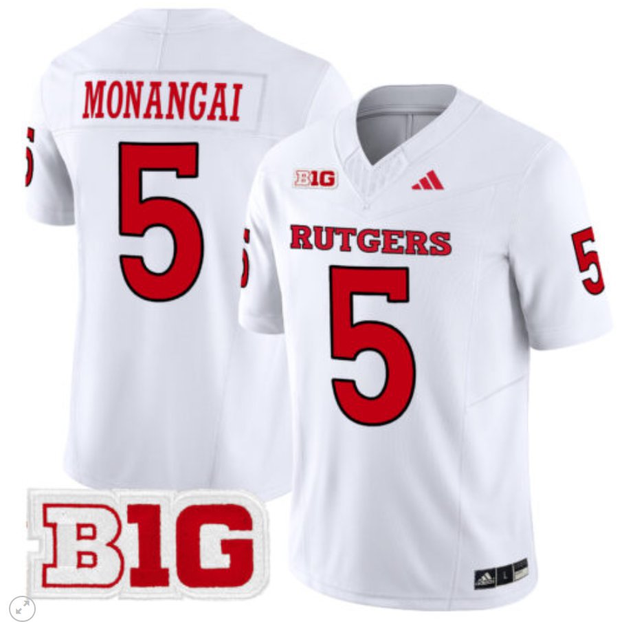 Kyle Monangai Jersey #5 Rutgers Scarlet Knights Vapor Limited Football ...