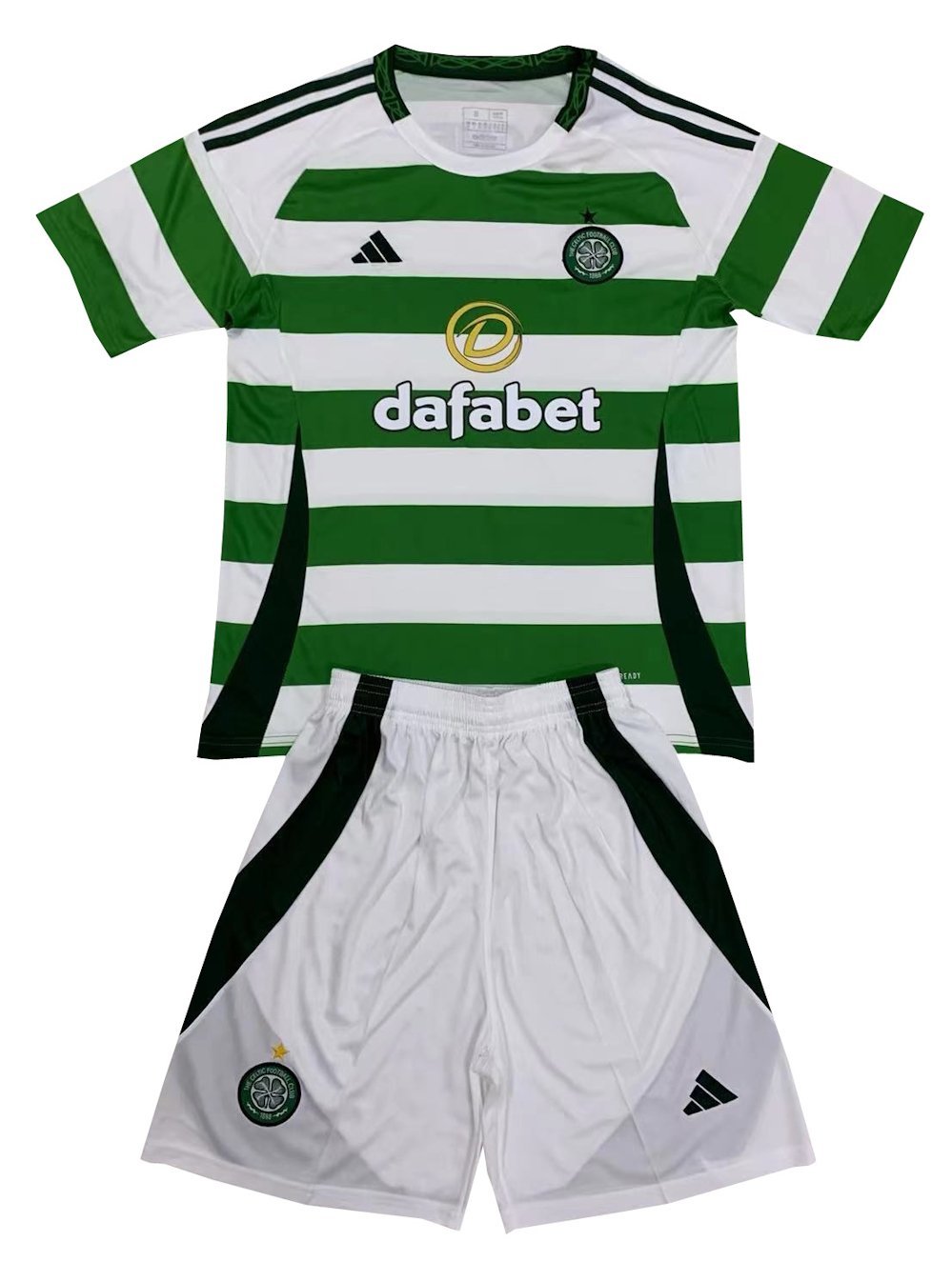 2025 Kids Celtic FC Home Shirt Jersey Kit 24-25 Youth Soccer Football