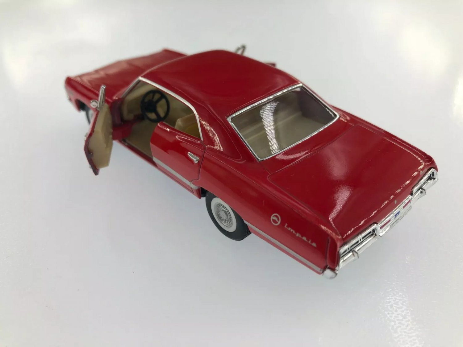 5" Red Chevy 1967 Chevrolet Impala Diecast Model Toy Car 1:43