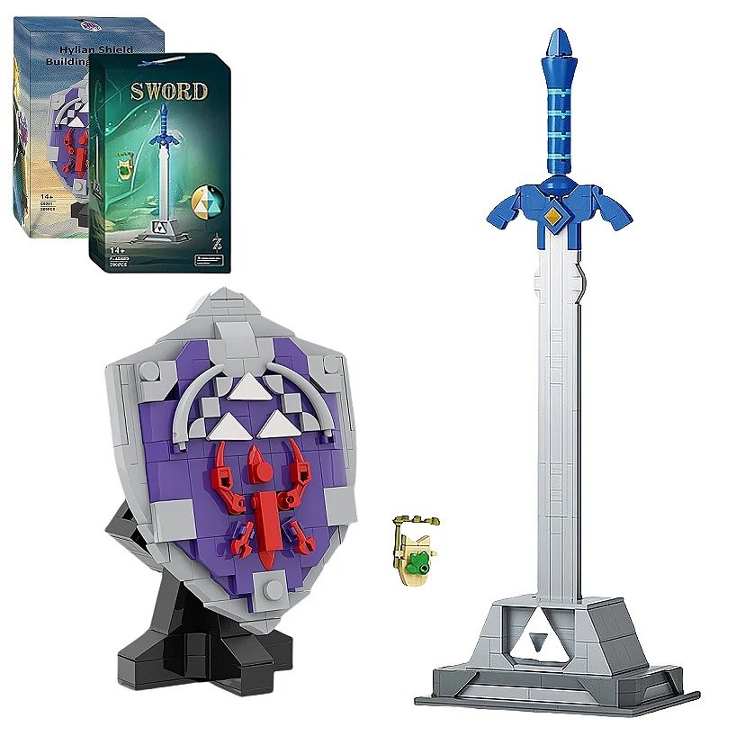 Zelda Sword and Shield 2-in-1, Building Block Playset, Christmas Kids Gift
