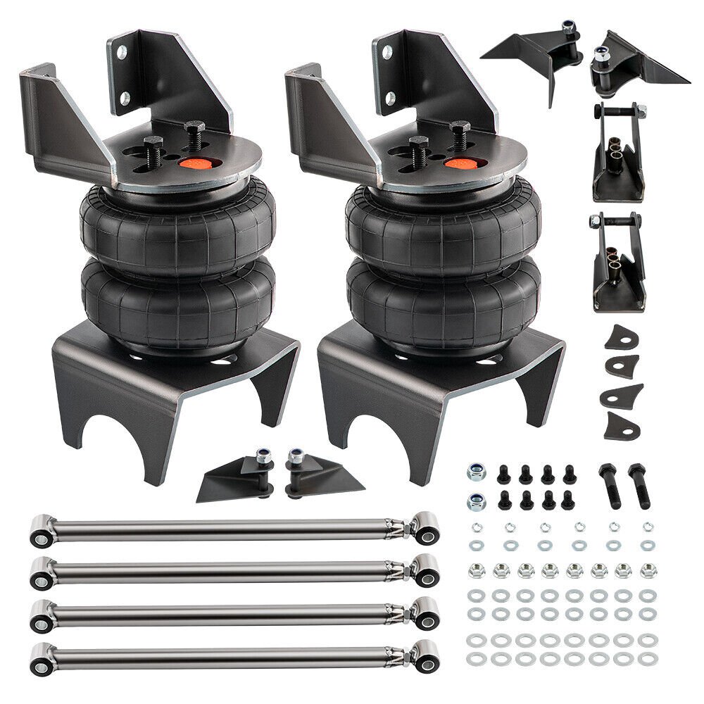 Weld On Triangulated Mount Bracket+2x2500 lbs Bags+4 Link Kit for 2.75"Axle