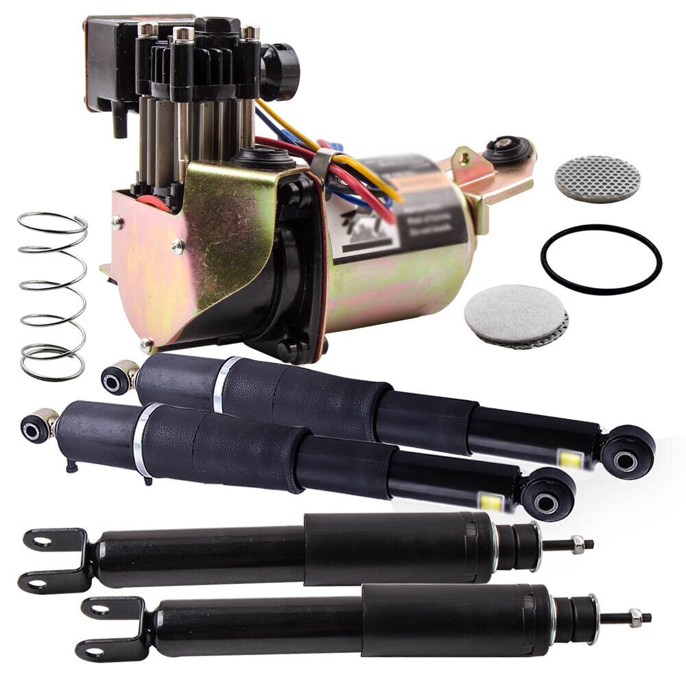 Front Rear Suspension Absorber Air Compressor Kit Set 5pc for Tahoe Yukon