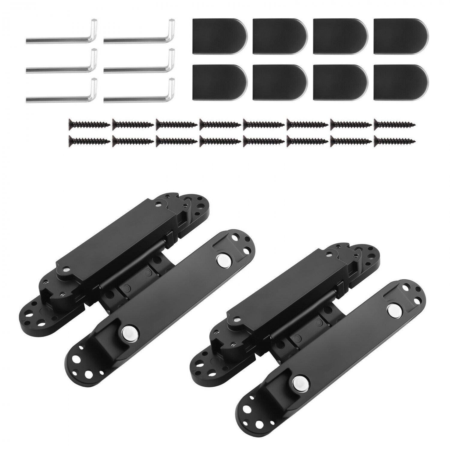 6 inch Hidden Door Hinges Kit, Zinc Alloy Heavy Duty Invisible Hinge ...