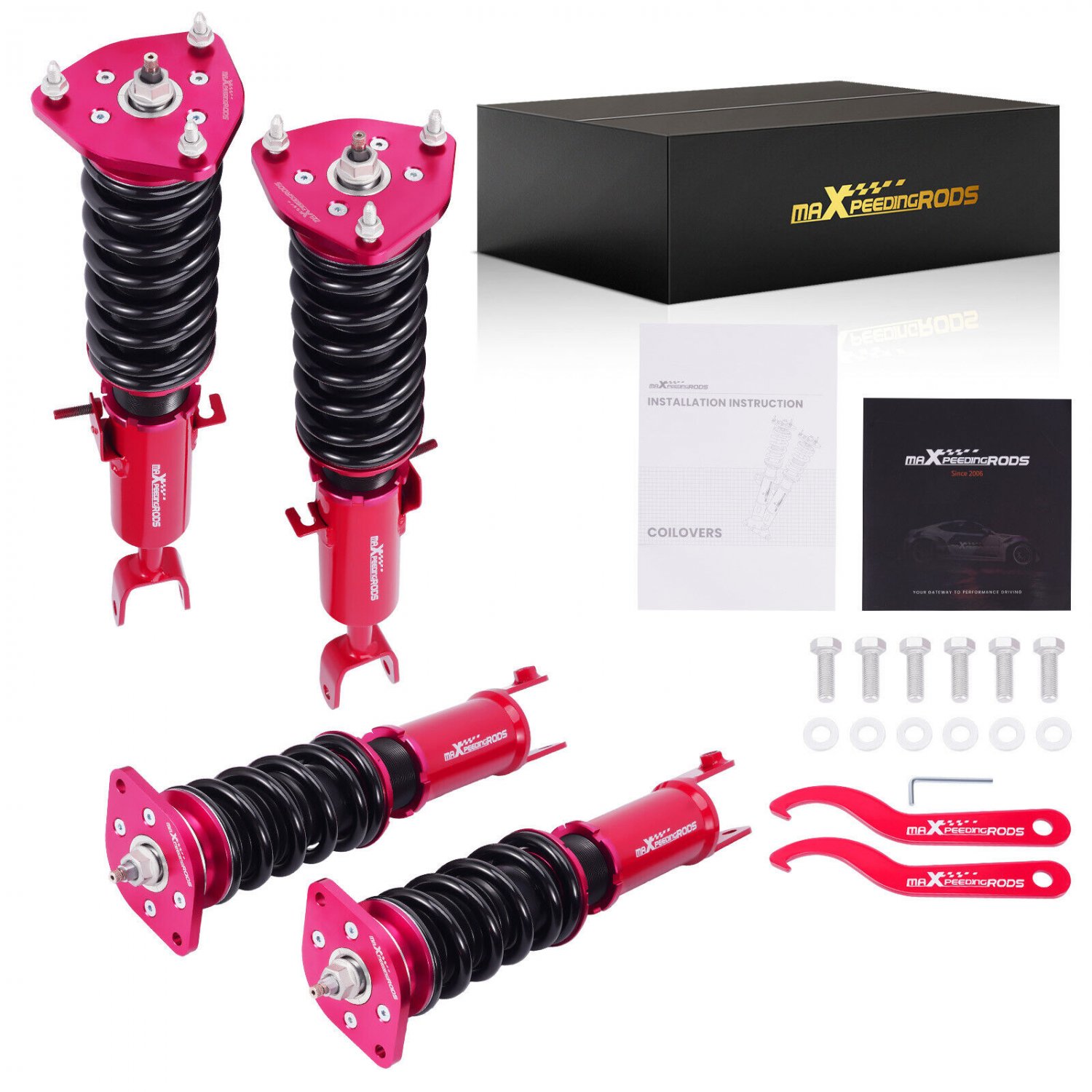 24 Step Damper Adjustable Coilover Suspension Kit for Nissan 350Z Z33 03-08